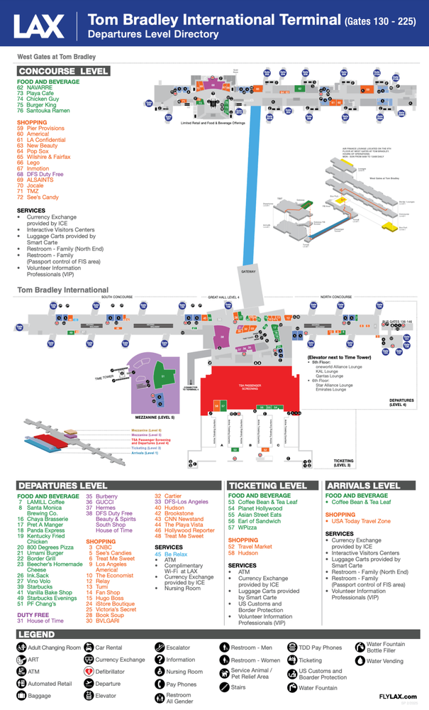 Find Your Way Around: Los Angeles International (LAX Airport Layout ...