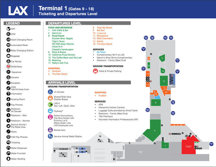 Find Your Way Around: Los Angeles International (LAX Airport Layout ...