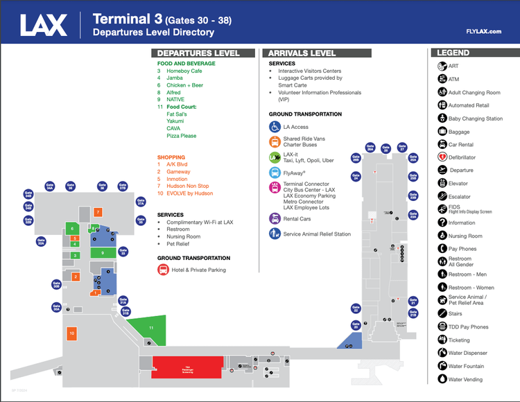 LAX Airport Layout: Terminal Map & Amenities | LUXY Ride