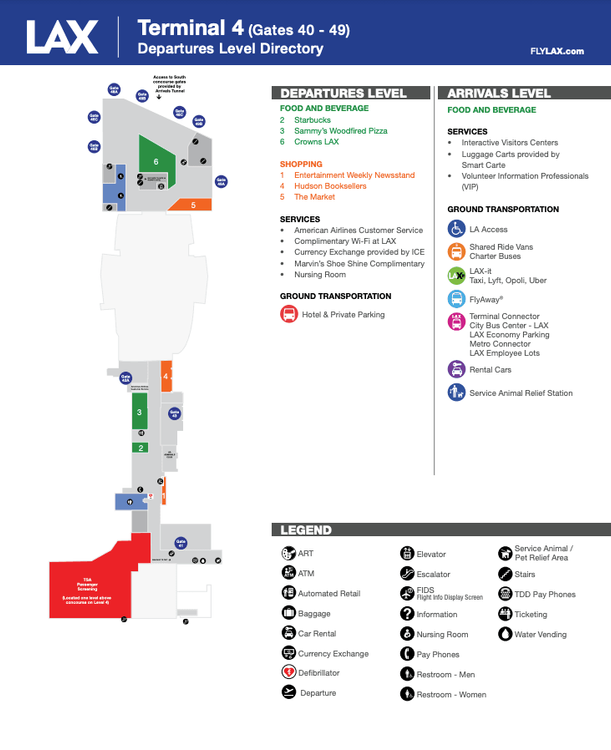 LAX Airport Layout: Terminal Map & Amenities | LUXY Ride