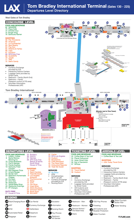 Find Your Way Around: Los Angeles International (LAX Airport Layout ...