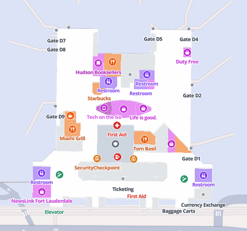 FLL Airport Terminal Maps and Accessible Options | LUXY Ride